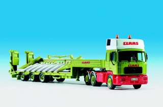 NEW! Kibri 12219 MAN 3-axle with 3-axle Low-Floor Semi-Trailer with Load