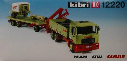 NEW! Kibri 12220 MAN 3-axle Box with 3-axle Trailer with Load