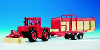 NEW! Kibri 12228 Mercedes Benz Tractor with Mower and Krone Hay Trailer