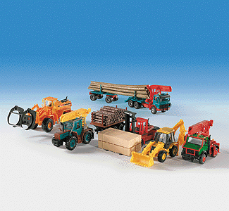 NEW! Kibri 12998 Sawmill Transport - Set 6 Vehicles