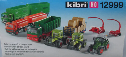 NEW! Kibri 12999 Set of Three Trucks and Three Tractors with Equipment
