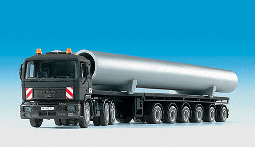 Kibri 13511 MAN 3-axle with 6-axle Semi-Trailer Platform with Load of Pipes