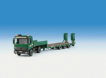 NEW! Kibri 14007 Mercedes Benz 2-axle with 3-axle Semi-Trailer for Vehicle Transport