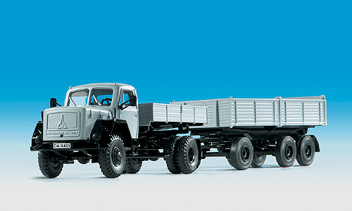 NEW! Kibri 14012 Magirus Deutz 2-axle Box with 3-axle Trailer
