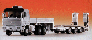 NEW! Kibri 18056 Mercedes Benz 3 -axle with 3 -axle Semi-Trailer for Bundeswehra Vehicles