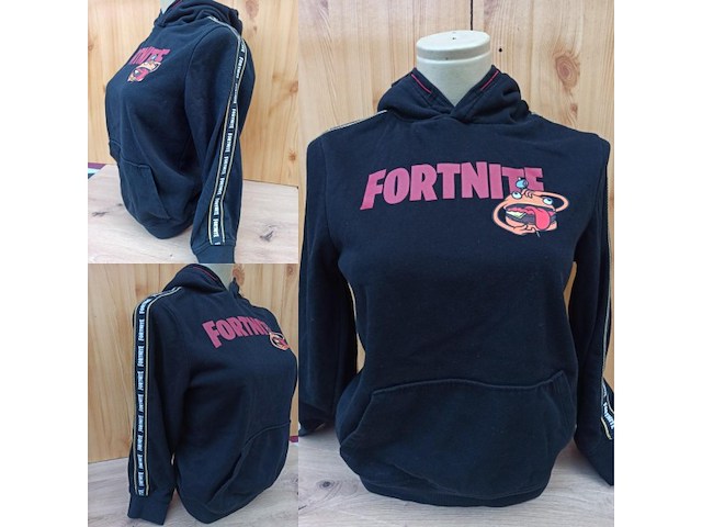 Fortnite Burger debeli duks crni za dečake tinejdžere