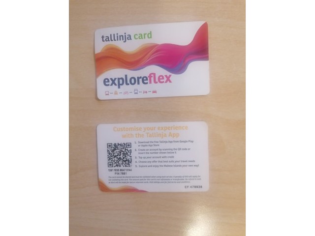 Malta Tallinja card exploreflex,karta za gradski prevoz