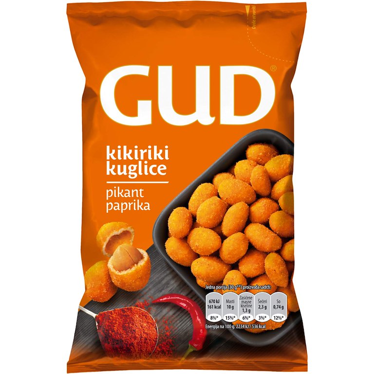 Gud kikiriki kuglice paprika 95g gud