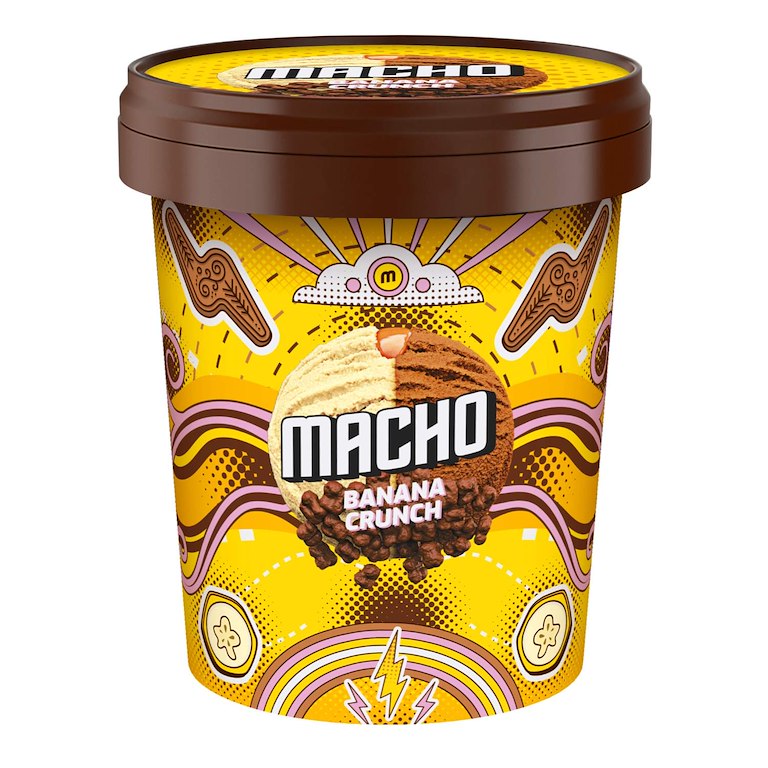 Sladoled macho banana crunch čaša 370ml