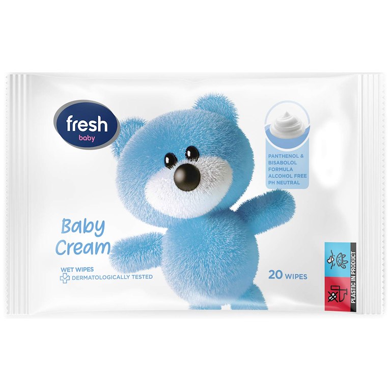 Fresh dečije vlažne maramice baby cream 20/1 fresh