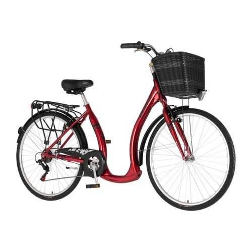 Bicikl City Visitor Vintage 28" Alu 18" V-Brake 6 Brzina 167-192cm (L/Xl) Crveno Beli