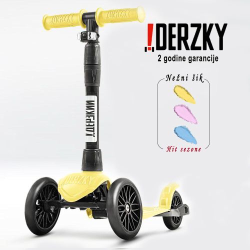 Derzky Trotinet Baby Style 1-5 god, Pastelno Žuta