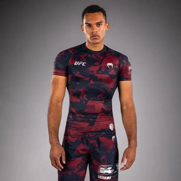 Venum Muška majica Rashguard UFC Zenith Authentic Fight Week, Bordo