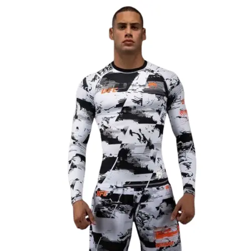Venum Kompresiona majica Rashguard UFC Zenith Authentic Fight Week, Dugi rukav, Bela