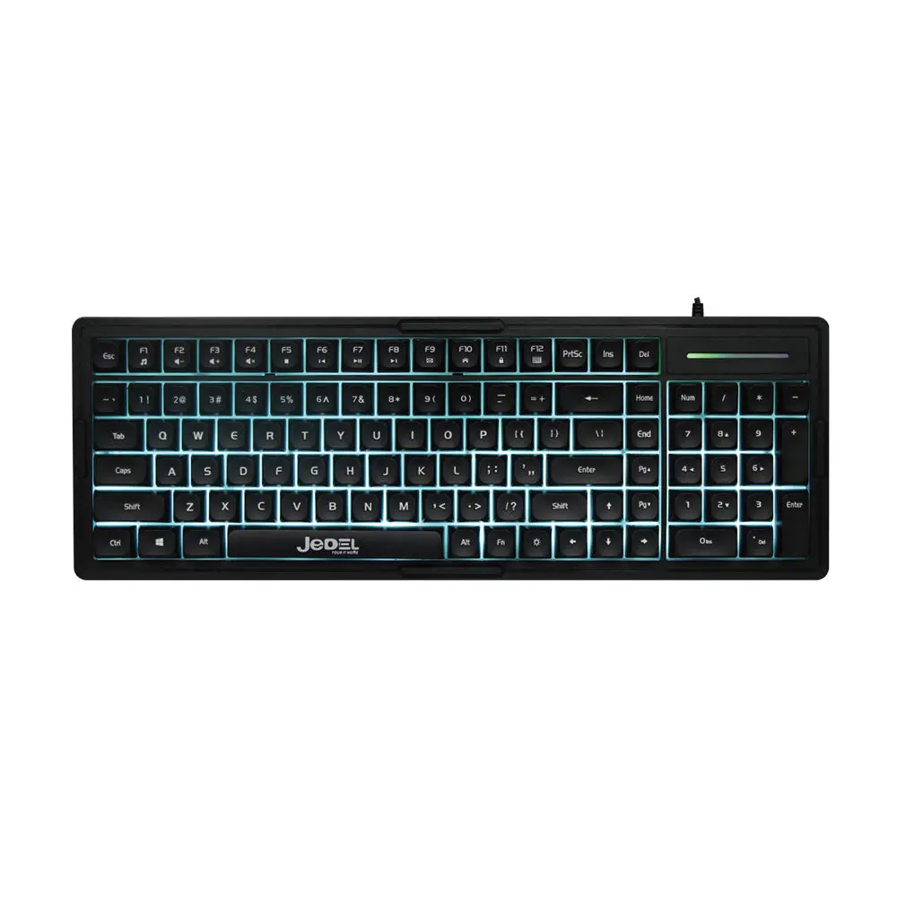 Jedel Žična gejmerska tastatura K32, Mehanička, LED Light Keyboard, Crna