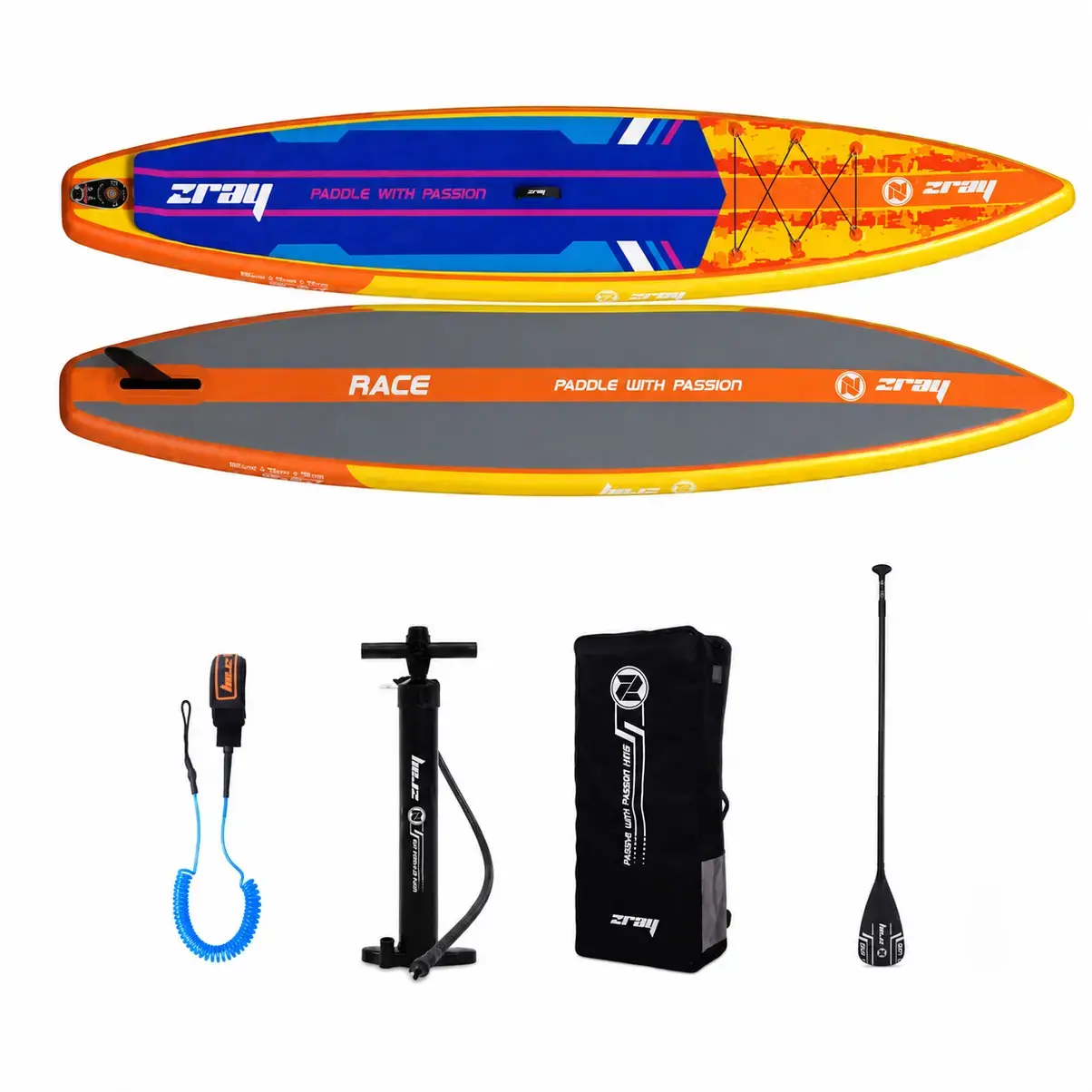 Zray SUP daska Race 381x76x15cm, Narandžasto-plava