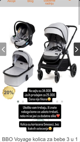 Kolica 3u1 za bebe