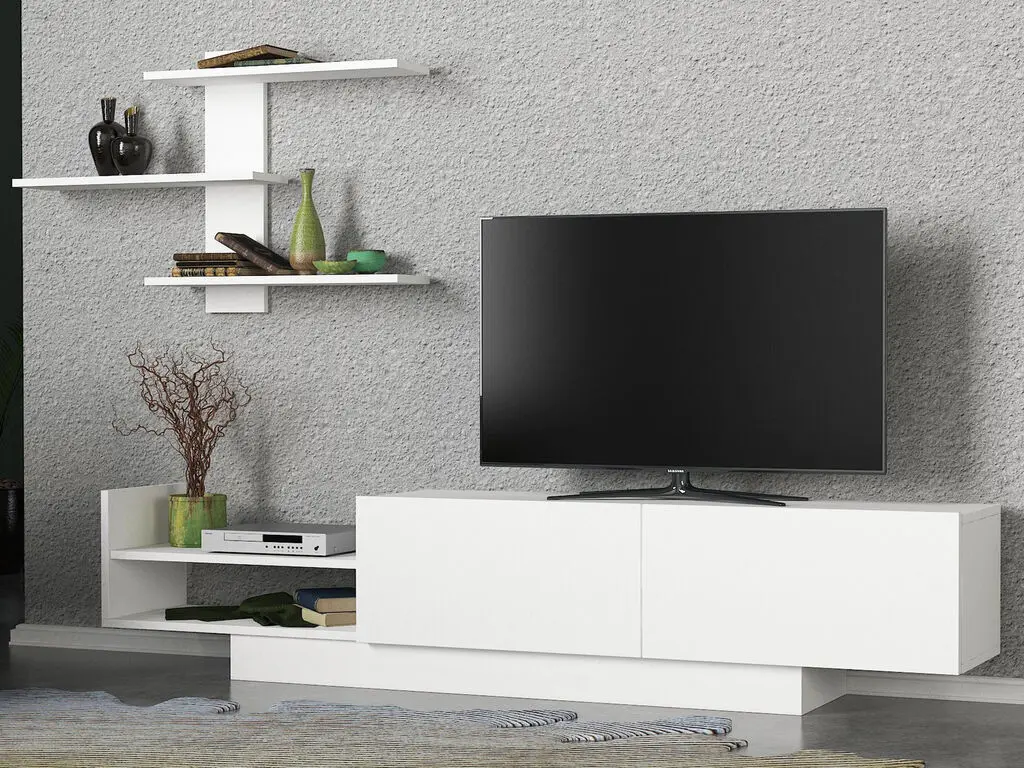Hanah Home Egemen TV komoda sa policom, Bela
