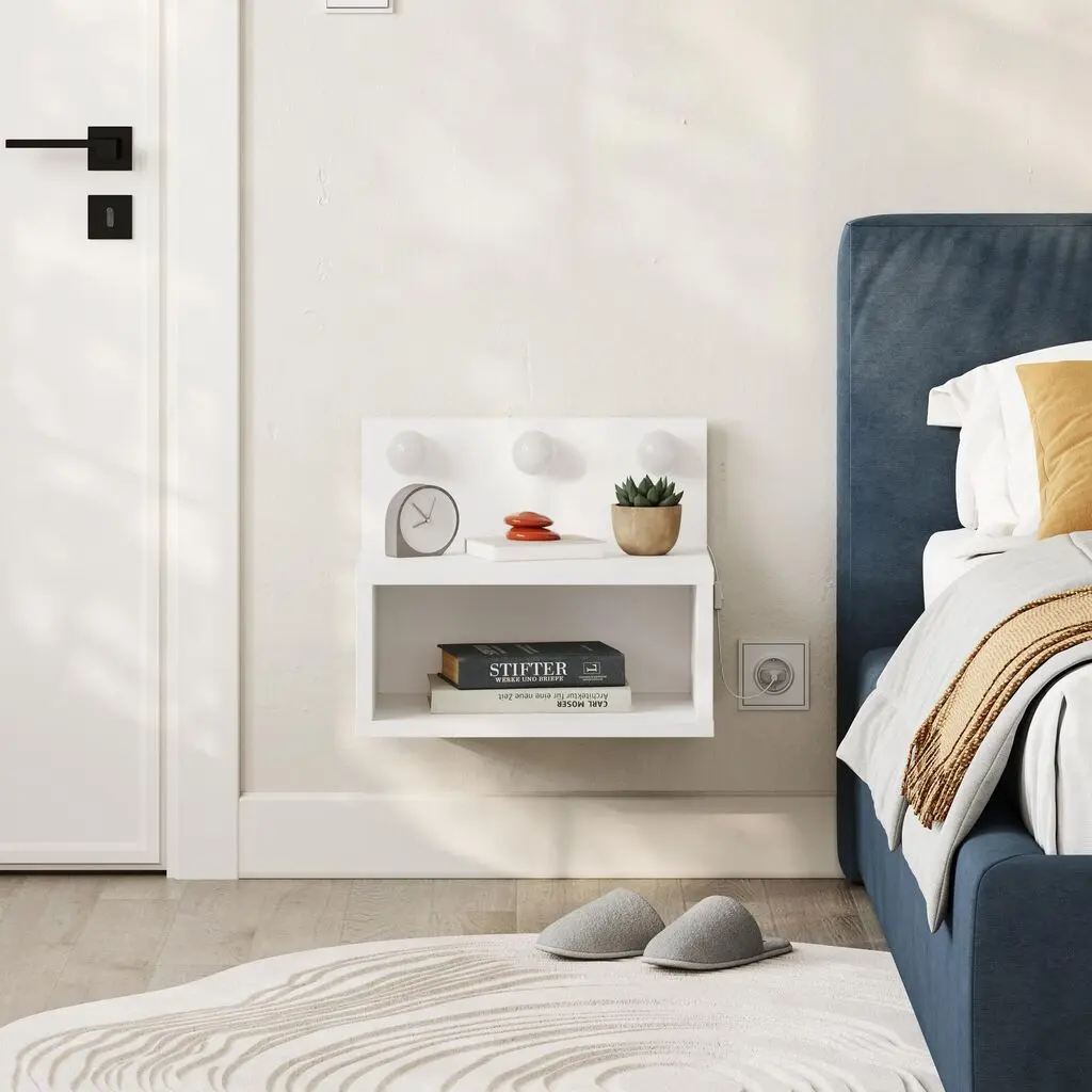 Hanah Home Noćni stočić, 40x33.8x30cm, Beli