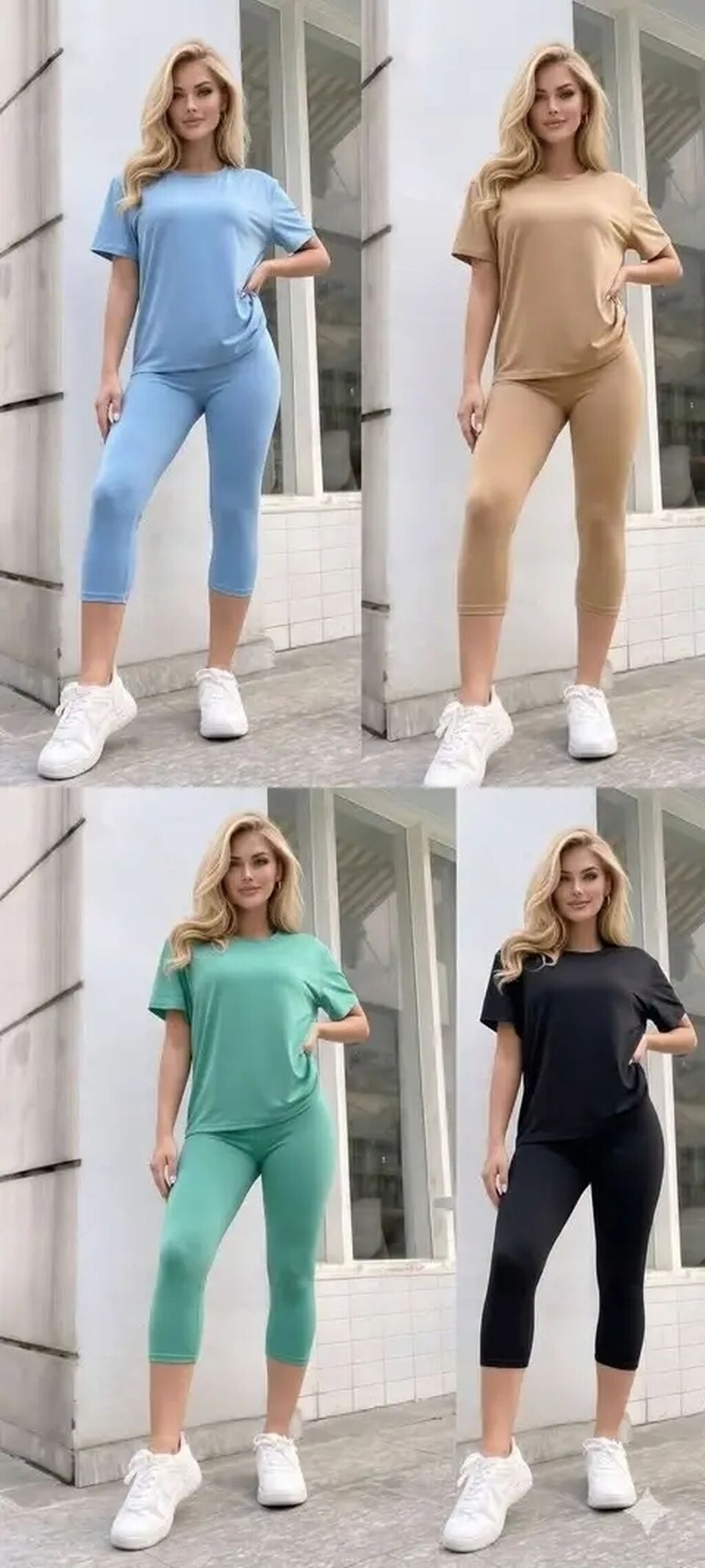 Ženski komplet za svakodnevno nošenje – majica + 3/4 helanke (model