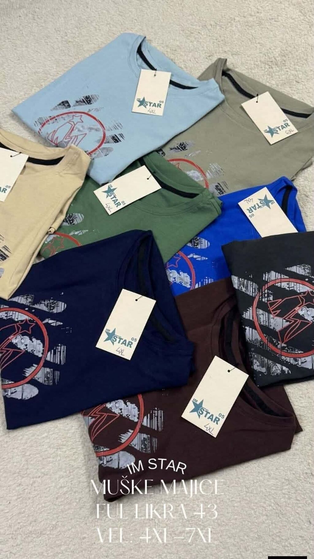 Muške Big majice 4 xl-7xl 2500 din.Ful likra