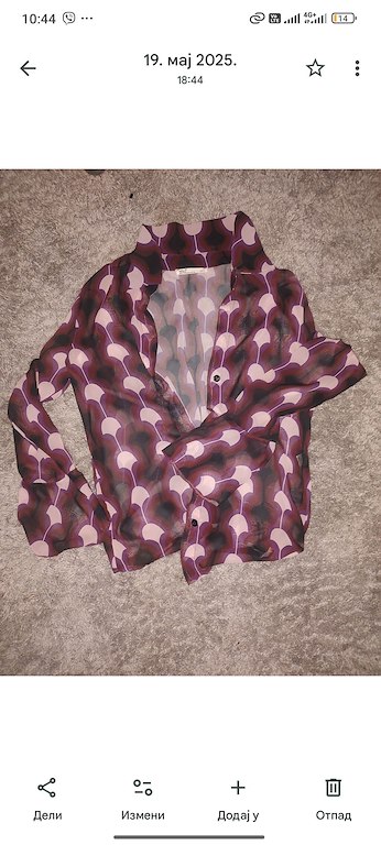 Dvodelni set – košulja i pantalone sa retro geometrijskim printom -