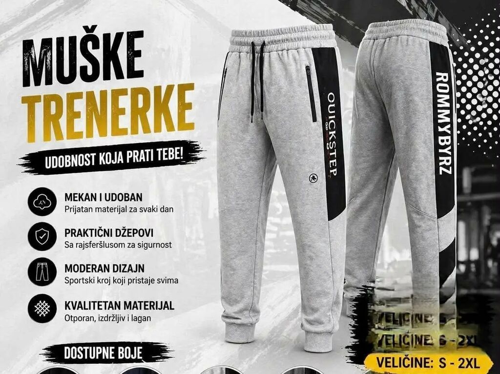 Muške trenerke – udobnost koja prati tebe! - Mekan i udoban