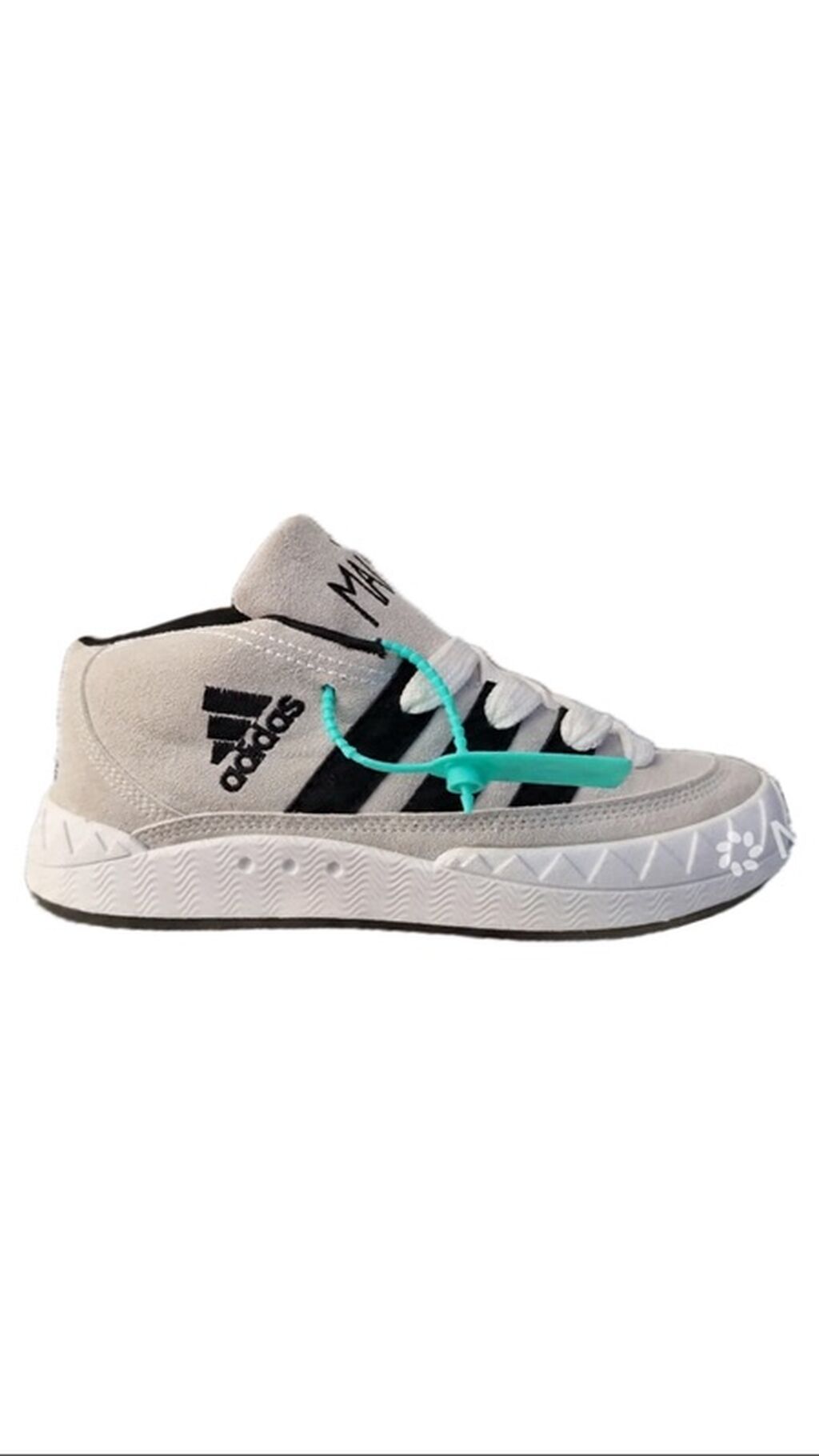 Adidas uniseks patike – sivi semiš sa crnim prugama - Model