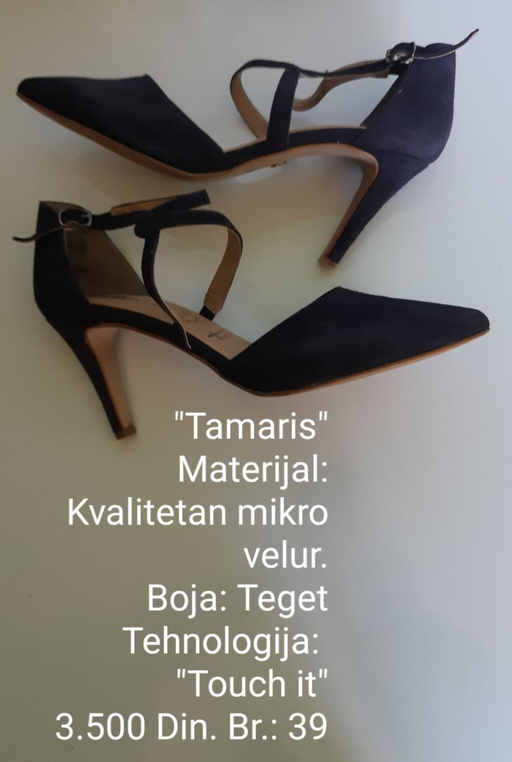 Tamaris elegantne salonke sa kaišićima - Model: Tamaris, špicasti vrh