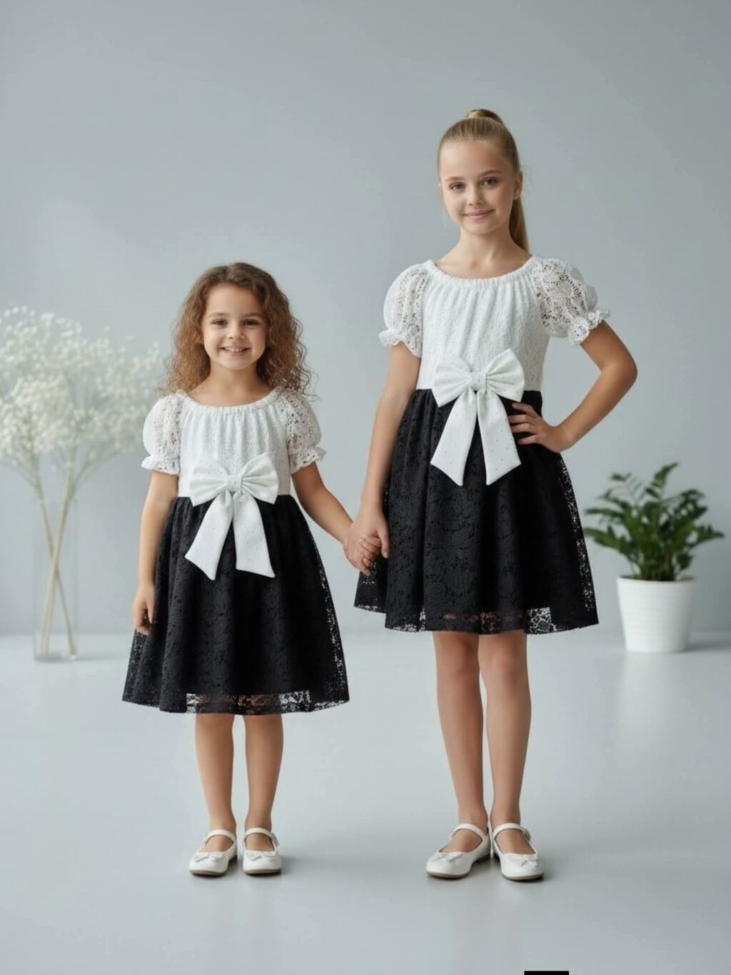 ▫️Čipkane haljinice sa mašnom ▫️ Elegantne haljinice od čipke, u crno