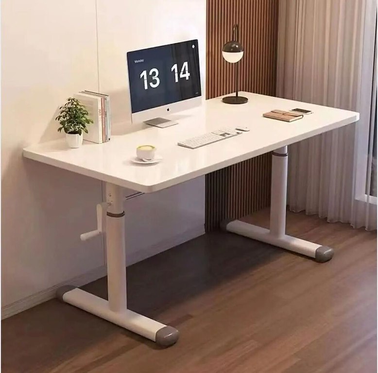 Radni sto sa ručnim podešavanjem visine - Moderan, minimalistički sto