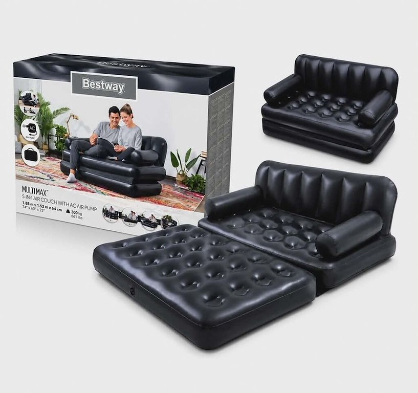 Bestway MULTIMAX 5u1 kauč na naduvavanje sa pumpom Multifunkcionalni