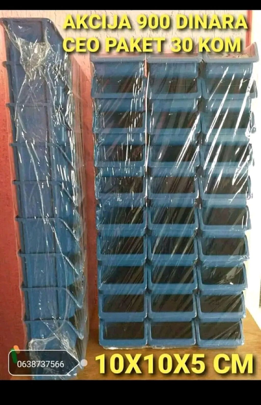 Plasticne kutije Specijalna ponuda 10x10x5 cm dimenzija jedne 30 kom