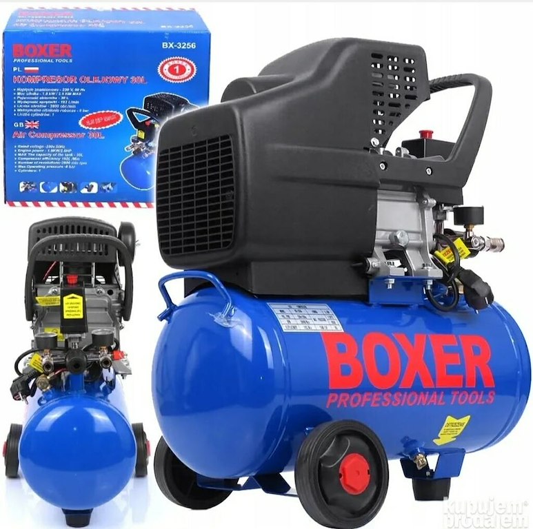 Kompresor 30 litara 1,8 kW / 2,5 KS 8 BAR 230 V Model: BX-3256