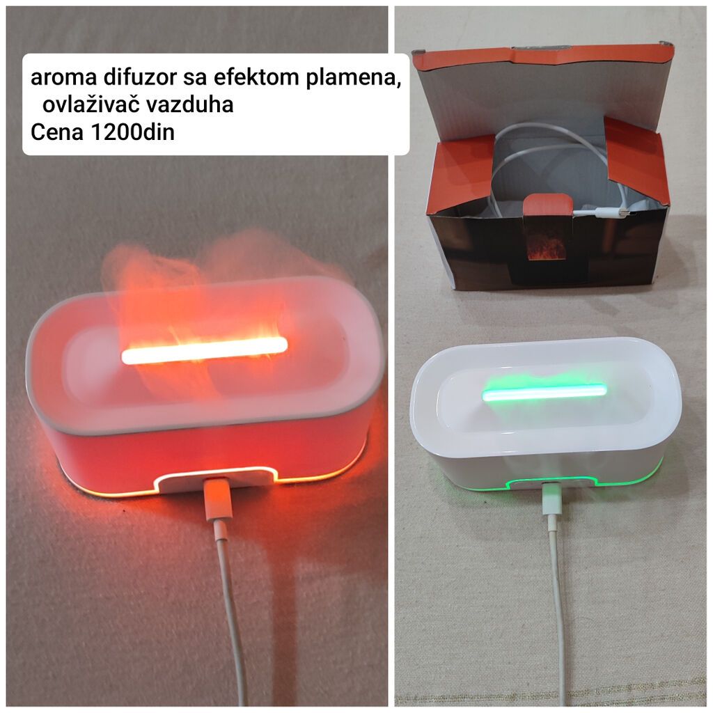 Aroma difuzor i ovlaživač vazduha sa efektom plamena - Kompaktni
