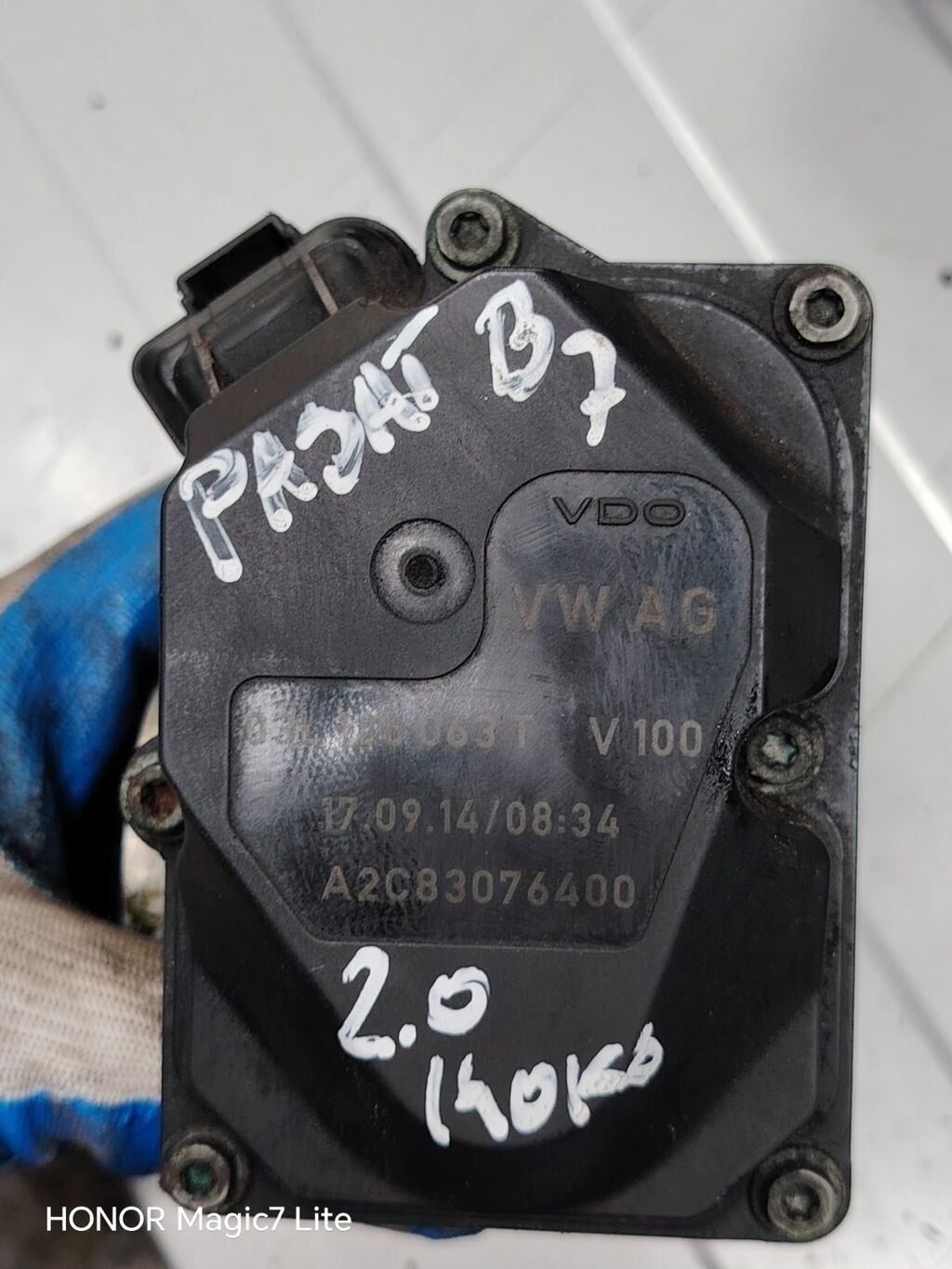 Pasat b7 klapna gasa 2.0 TDI 140 KS