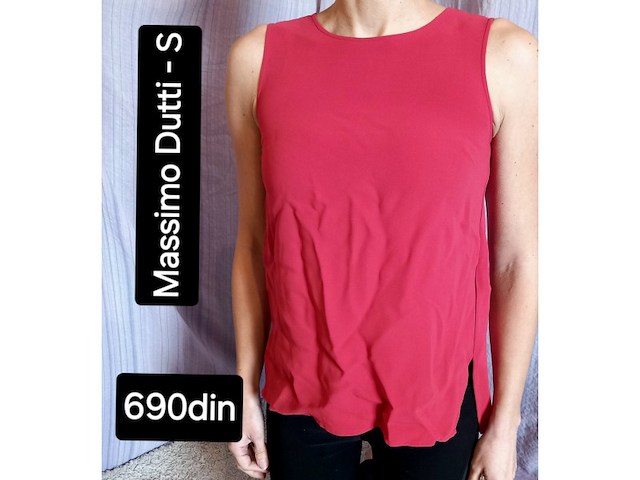 Massimo Dutti ženska bluza majica crvena S/36
