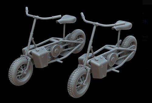 White Stork Miniatures M72025 Military Excelsior Welbike (2 pcs / 3D-Printed)