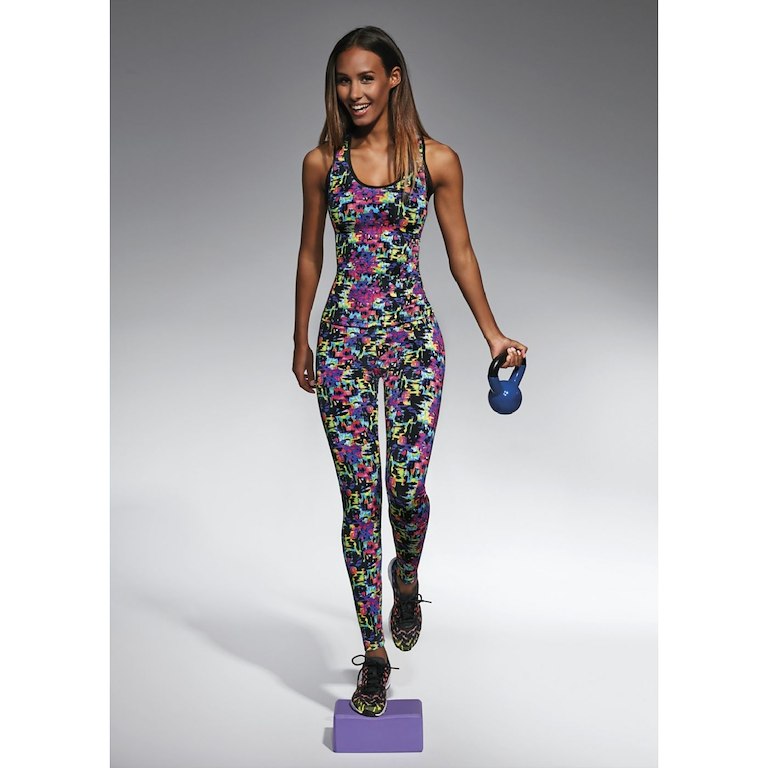 Bas Bleu REVEL 90 sports leggings shaping the figure with a fashionable print