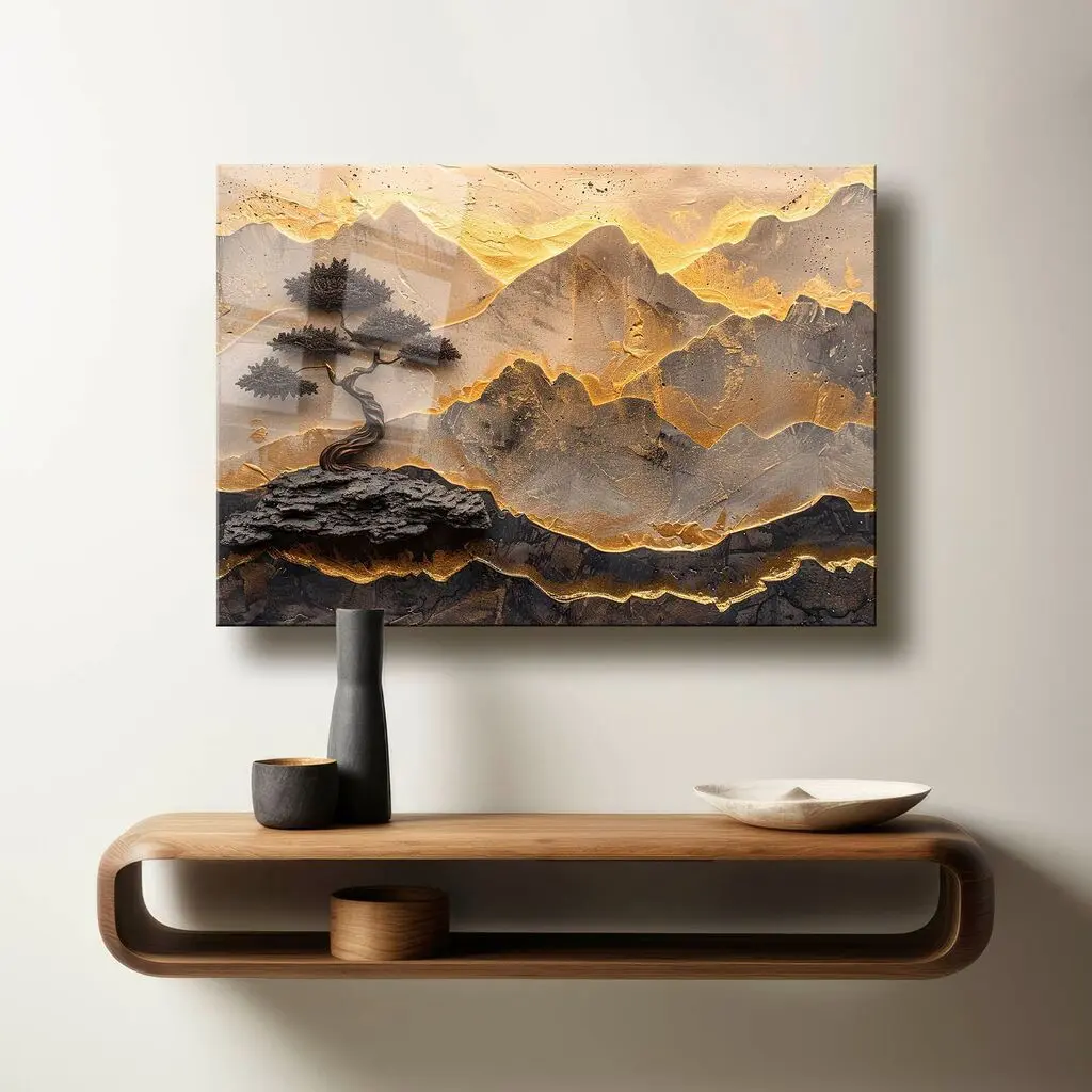 Wallity Dekorativna slika na kaljenom staklu, 70x100cm, Šarena