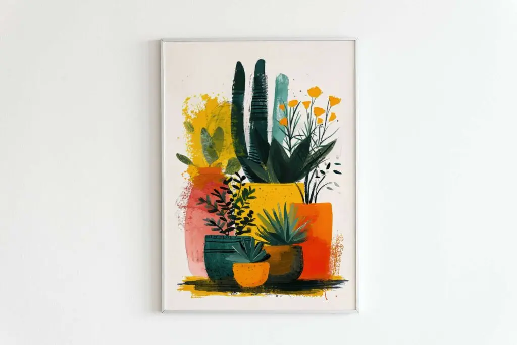 Wallity Dekorativna uramljena slika, 50x70cm, Šarena