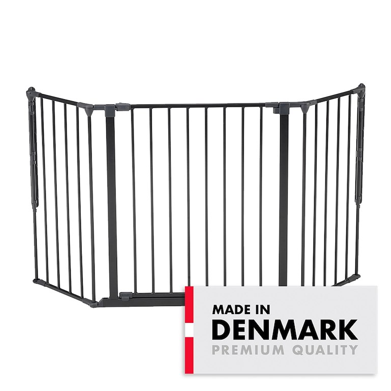 BabyDan Flex M sigurnosna ogradica 90–146 cm crna, zidna montaža