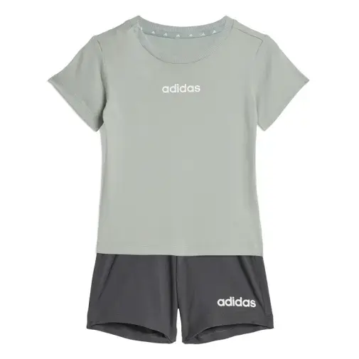 Adidas Set majica i šorts za dečake I Lin T-Set 160 Wosa/White/White, Zeleni