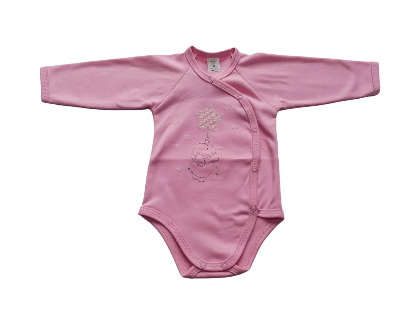 Izvor Bodi za bebe sa dugim rukavima, Roze