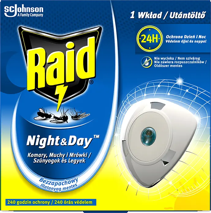 Raid Električni aparat protiv insekata i baza Night&Day