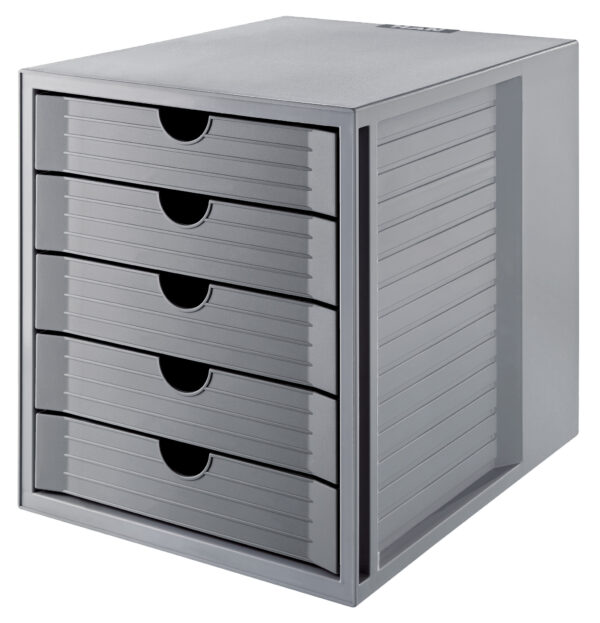 Police za dokumentaciju sa fiokama SYSTEM BOX, 5 fioka