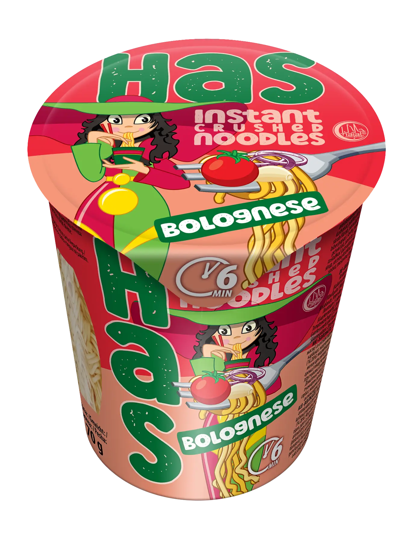 Has Noodle Nudle u čaši Bolonjeze, 70 g