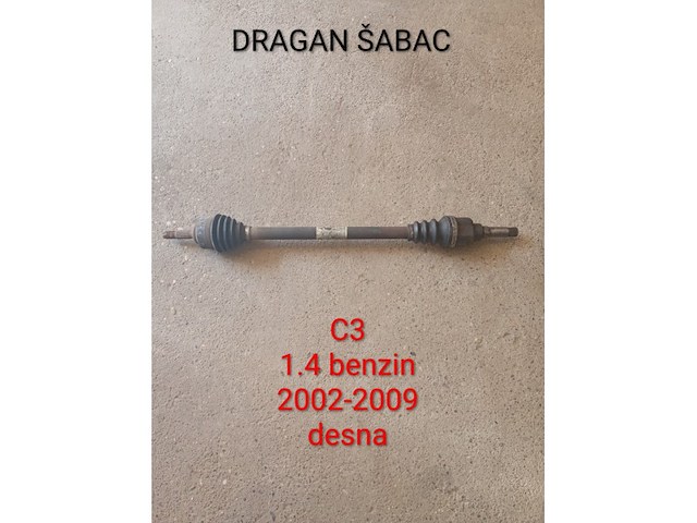 CITROEN C3 poluosovina desna 1.4 benzin 2002-09