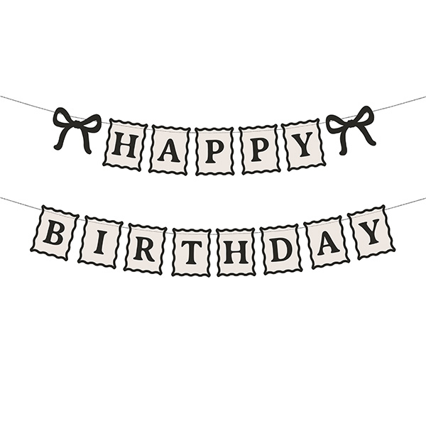 GRL133
Banner Happy Birthday Bows