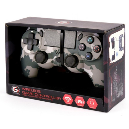 JPD-PS4BT-01-CM Gembird PC/PS4 Bezicni gamepad sa dvostrukom vibracijom, Camo
